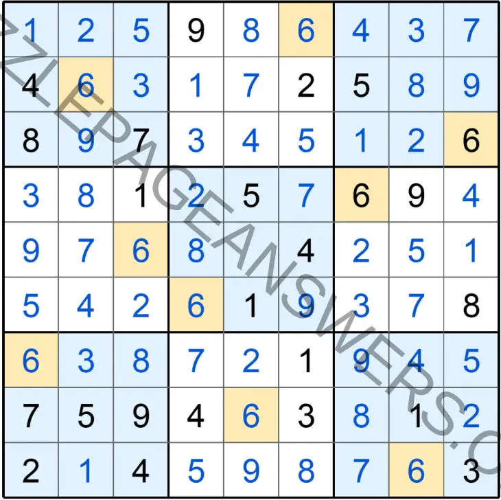 Puzzle Page Sudoku September 24 2020 Answers - Puzzle Page Answers